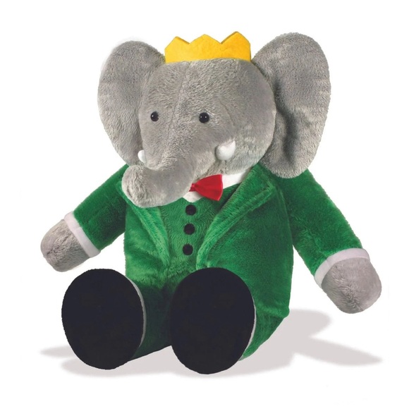 Gund | Toys | Gund Babar Plush Elephant Stuffed Animal Gray Green 2 ...